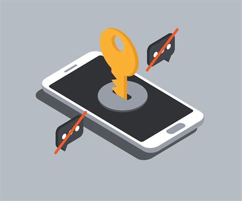 Premium Vector D Isometric Illustration Phone With Key Notification