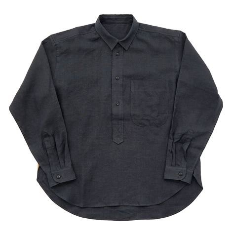 Handwerker｜hw Pull On Shirt｜linencharcoal セレクトショップ Diaries ダイアリーズ｜茨城