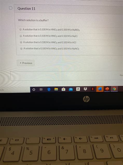 solved d question 11 which solution is a buffer a solution