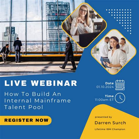 Live Webinar How To Build An Internal Mainframe Talent Pool Wed Jan 10