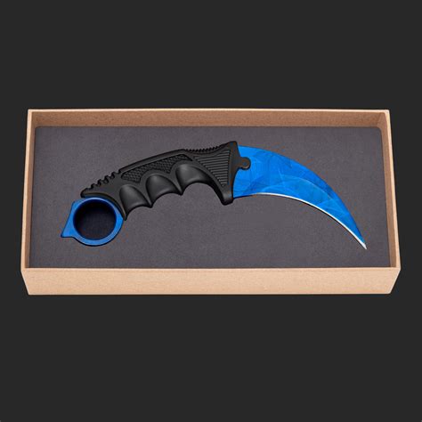 Karambit Blue Doppler Real Cs2 Custom Made Irl By Lootknife