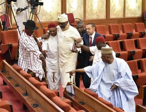 Photos Of Dino Melaye At The Senate Today