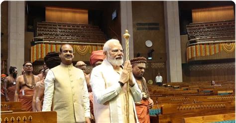 नए संसद भवन में गूंजे ‘मोदी मोदी भारत माता जय श्रीराम और हर हर महादेव