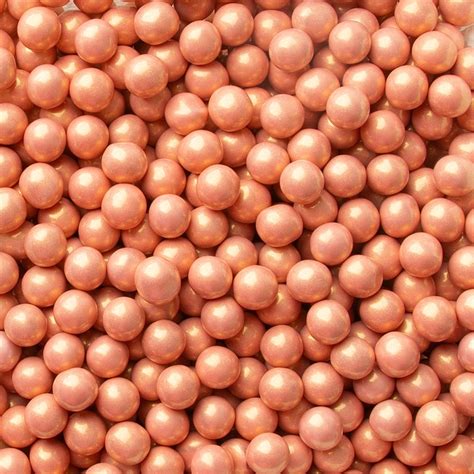 Rose Gold Shimmer Pearl Sixlets • Sixlets Milk Chocolate Candy Balls