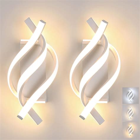 Juego De 2 Apliques De Pared Lámparas De Pared Led Modernas En Espiral