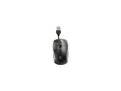 Logitech M125 Silver Wired Optical Retractable Corded Mouse Newegg Ca