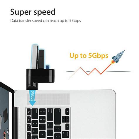 Mini Divisor Giratorio De 3 Puertos Usb Hub U Disk Reader Para Pc Usb
