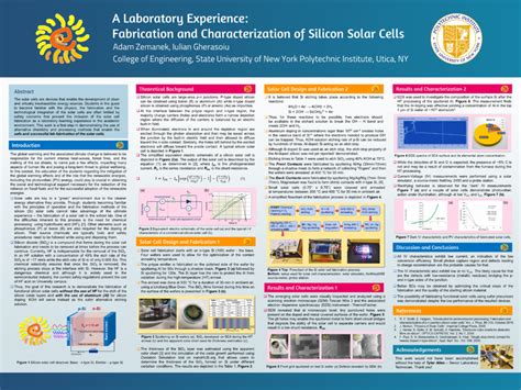A Lab Experience Fabrication And Characterization Of Silicon Solar