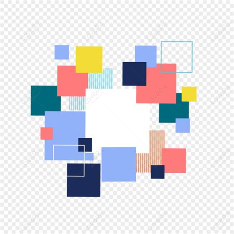 기하학적 사각형 패턴 Png 일러스트 및 벡터 이미지 무료 다운로드 Lovepik