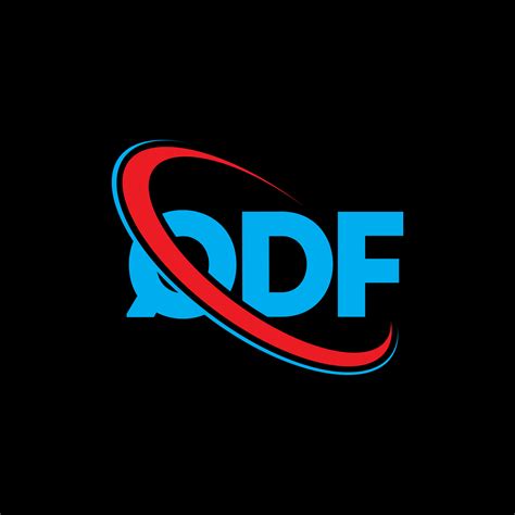 QDF Logo QDF Letter QDF Letter Logo Design Initials QDF Logo Linked With Circle And Uppercase