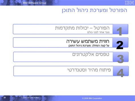 ibm websphere portal and web content management hebrew overview ppt