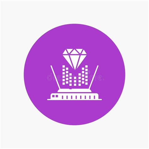 Hologram Projection Technology Diamond Stock Vector Illustration