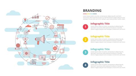 Branding Concept For Infographic Template Banner With Four Point List Information Vector