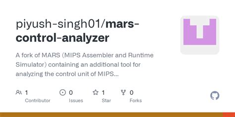 GitHub Piyush Singh01 Mars Control Analyzer A Fork Of MARS MIPS