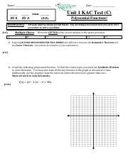 Version C MHF U Unit Test Pdf Name K A KNOWLEDGE COMM Date Unit KAC Test C