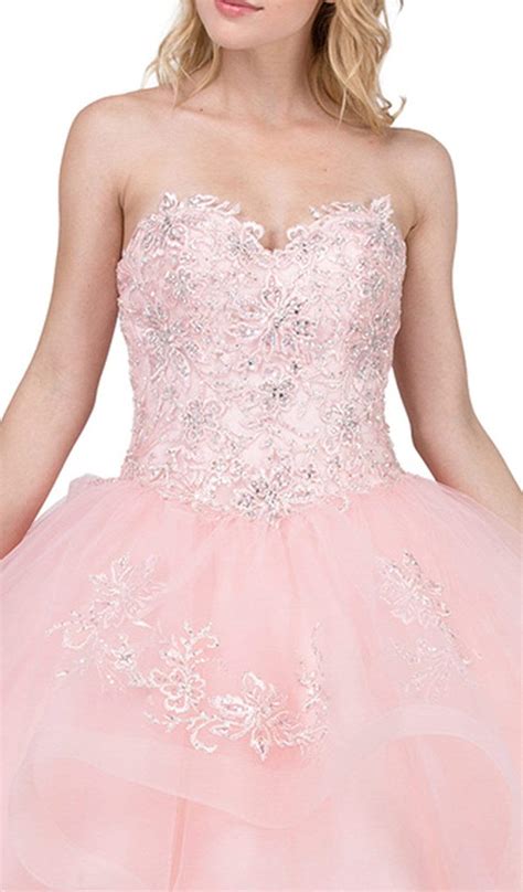 Dancing Queen 1328 Strapless Embellished Sweetheart Ballgown