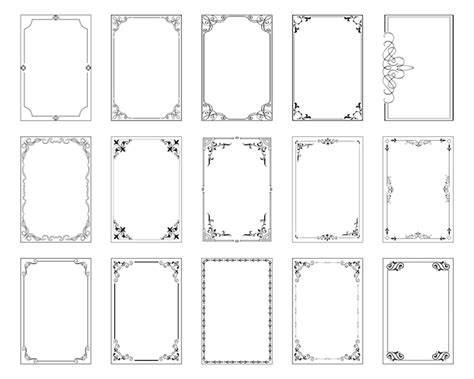 Premium Vector Decorative Black And White Vintage Frames And Borders