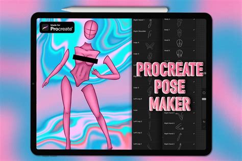 Procreate Pose Stamp Brushes Procreate Body Brushes