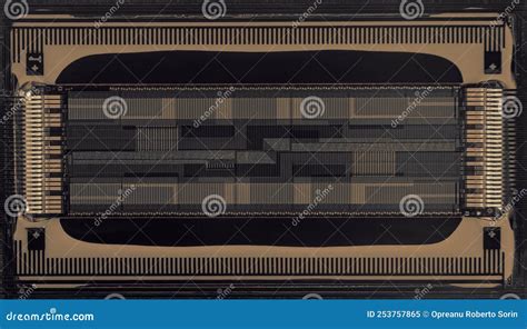 Nozzles Of A Color Inkjet Printer Head Stock Image Image Of Macro