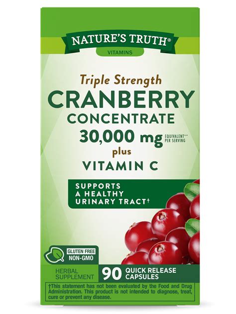 Natures Truth Cranberry Concentrate Plus Vitamin C Triple Strength