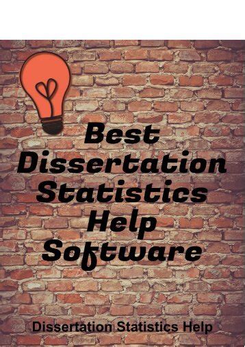Dissertation Statistics Help Magazines
