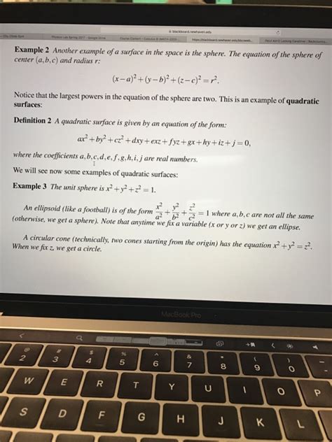 Solved Calculus Iii Planes And Surfaces To In Previous