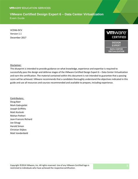 PDF VMware Certified Design Expert 5 Datacenter Virtualization