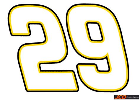 Jcoracing Designs Cup Numbers