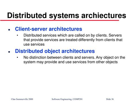Ppt Architectural Design Distributed Systems Architectures