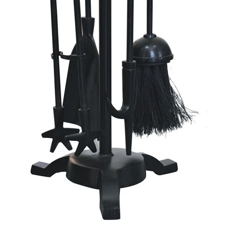 Solid Mango Armour Nickle Fire Tool Set Nico Furniture