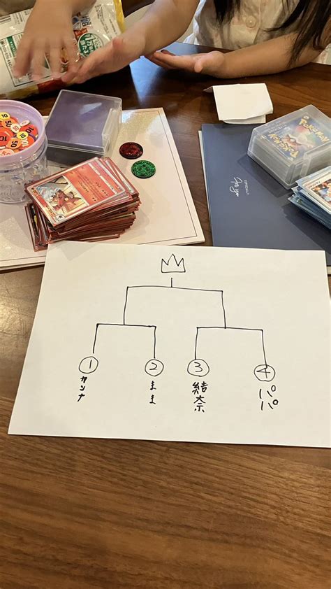 「雨なので家族全員でポケカ トーナメント戦」こばぱぱ426書籍発売の漫画