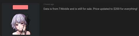 Hacker Selling Alleged Stolen 100 Million T Mobile Customer Data For 200