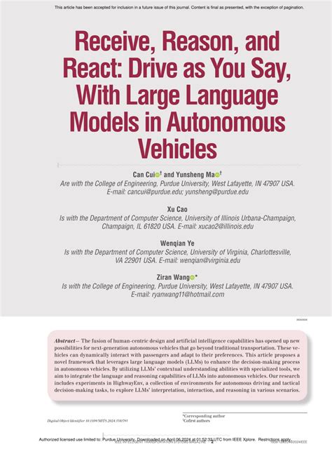 Pdf Receive Reason And React Drive As You Say With Large Language