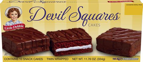 Little Debbie Devil Squares 11 Ounce 1 Box Of 10 Snack