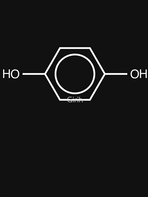 Hydroquinone Chemical Molecule Structure T Shirt By Girih Redbubble