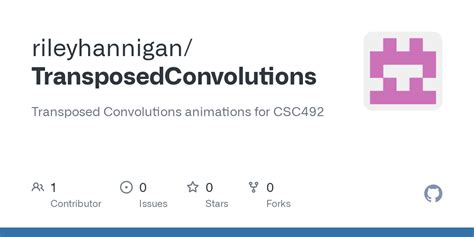 github rileyhannigan transposedconvolutions transposed convolutions