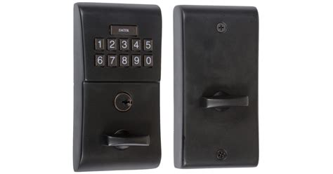 Emtek E1020us19 Single Cylinder Solid Brass Electronic Deadbolt From
