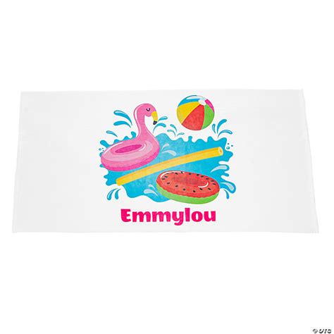 Personalized Pool Party Beach Towel Oriental Trading