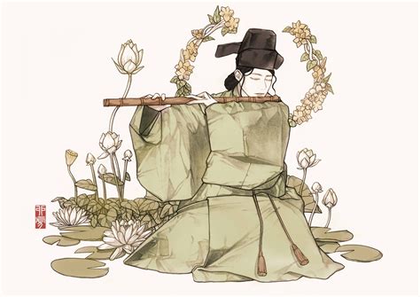 Ho Tokki Original Highres Korean Commentary 1boy Black Hair Black