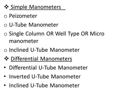 Manometer Buoyancy Force And Pressure Measurement Pdf