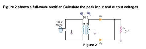 Solved Figure Shows A Full Wave Rectifier Calculate The Chegg Com