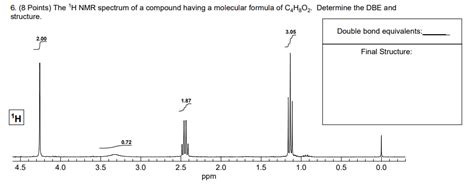 Solved The 1h Nmr Spectrum Of A Compound Having A Molecular