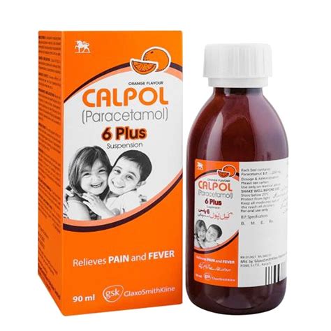 Buy Gsk Calpol Paracetamol 6 Plus Suspension 90ml Paracetamol