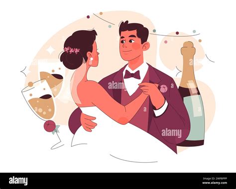 Intimate Wedding Reception Stock Vector Images Alamy