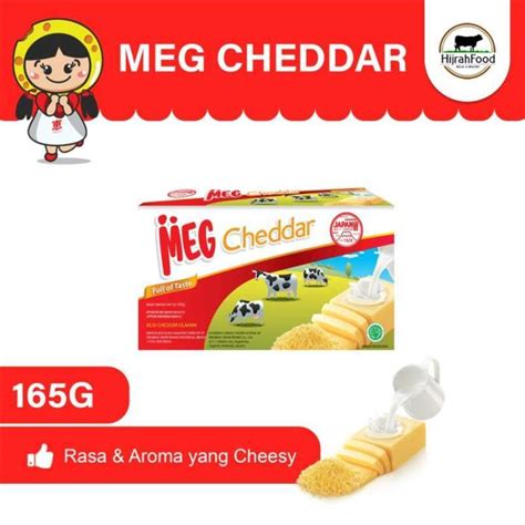 Promo Meg Cheese Cheddar Block Keju Cheddar Balok 165 Gr Diskon 12