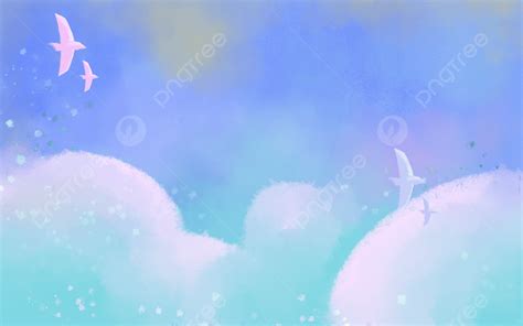 治癒系水彩天空背景插畫 水彩 廣告背景 背景背景圖片和桌布免費下載