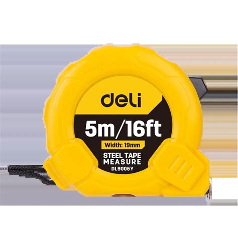 Edl9005y Steel Measuring Tape 5m 19mm Deli Group Co Ltd
