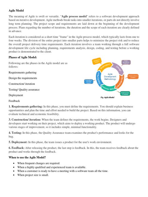 8 Agile Model Pdf Agile Software Development Systems Science