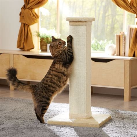 SMARTCAT The Ultimate 32 In Sisal Cat Scratching Post Beige Chewy