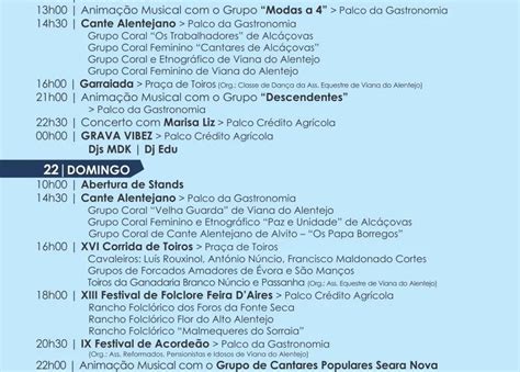 Feira D Aires 2024 Viana De Alentejo Programa